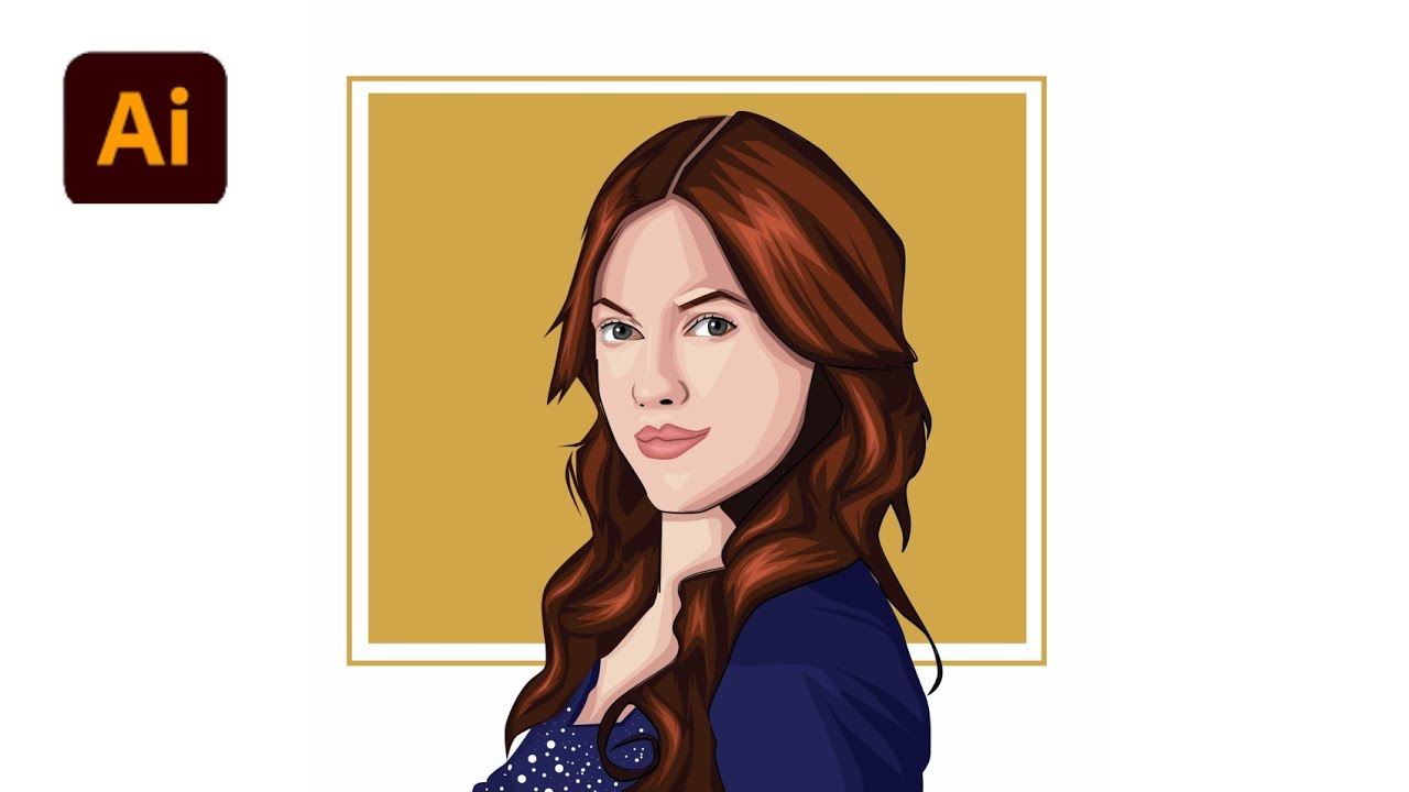 [Timelapse] Vector portrait full tutorial || Adobe illustrator - YouTube