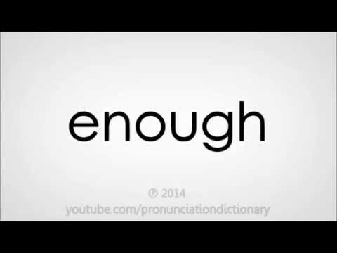 How to pronounce enough - YouTube