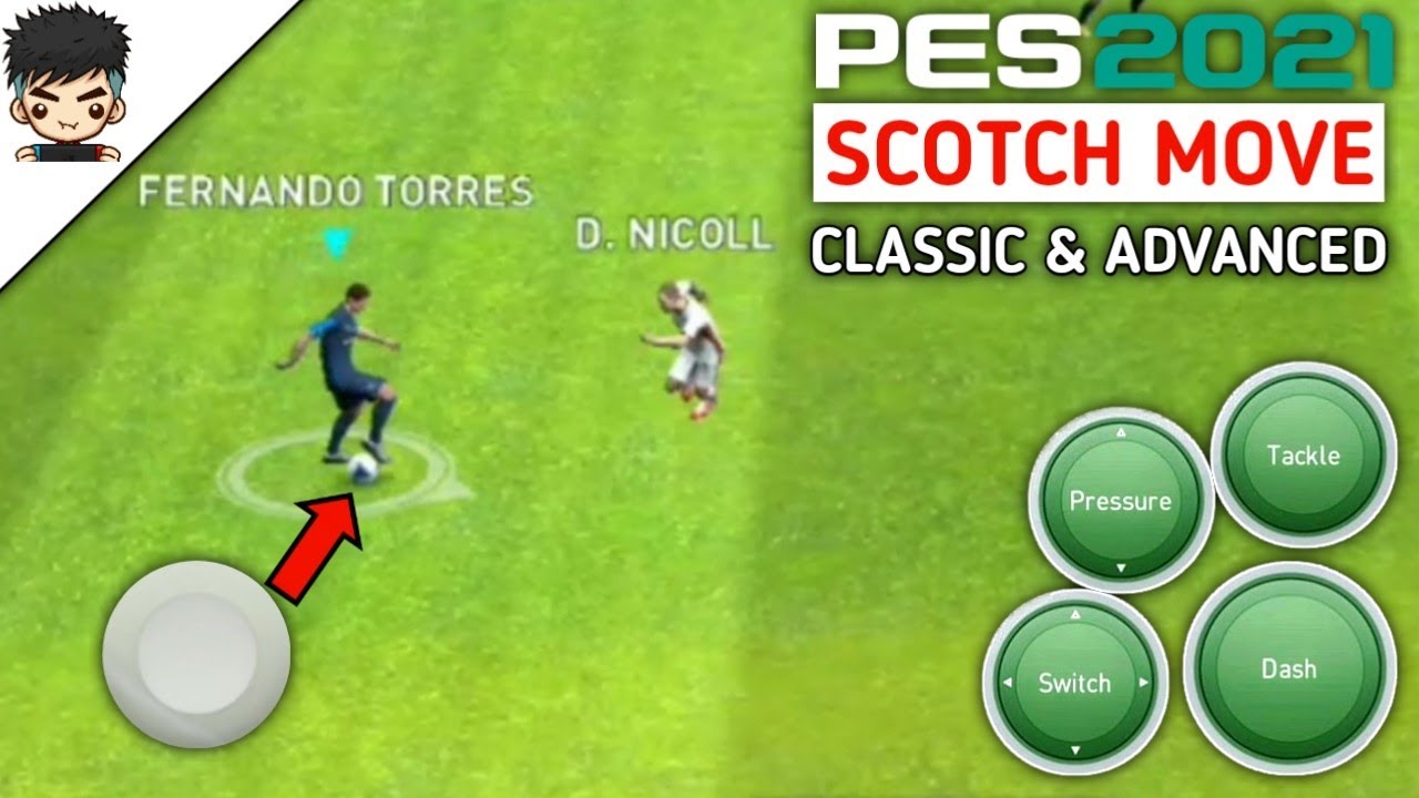Scotch move skill tutorial Pes 2021 mobile (classic and advanced) - YouTube