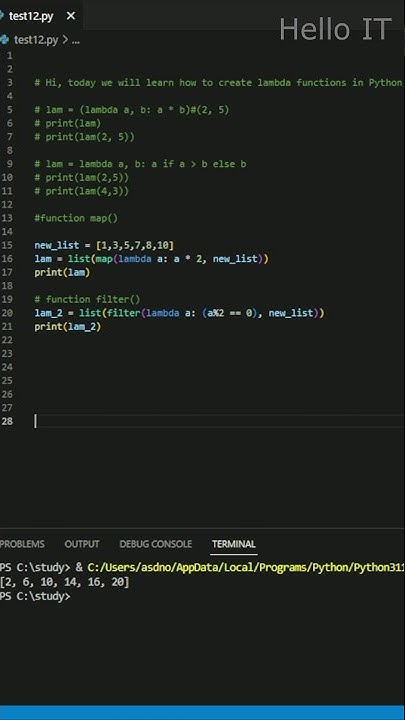 How to create Lambda functions in Python #python #shorts - YouTube