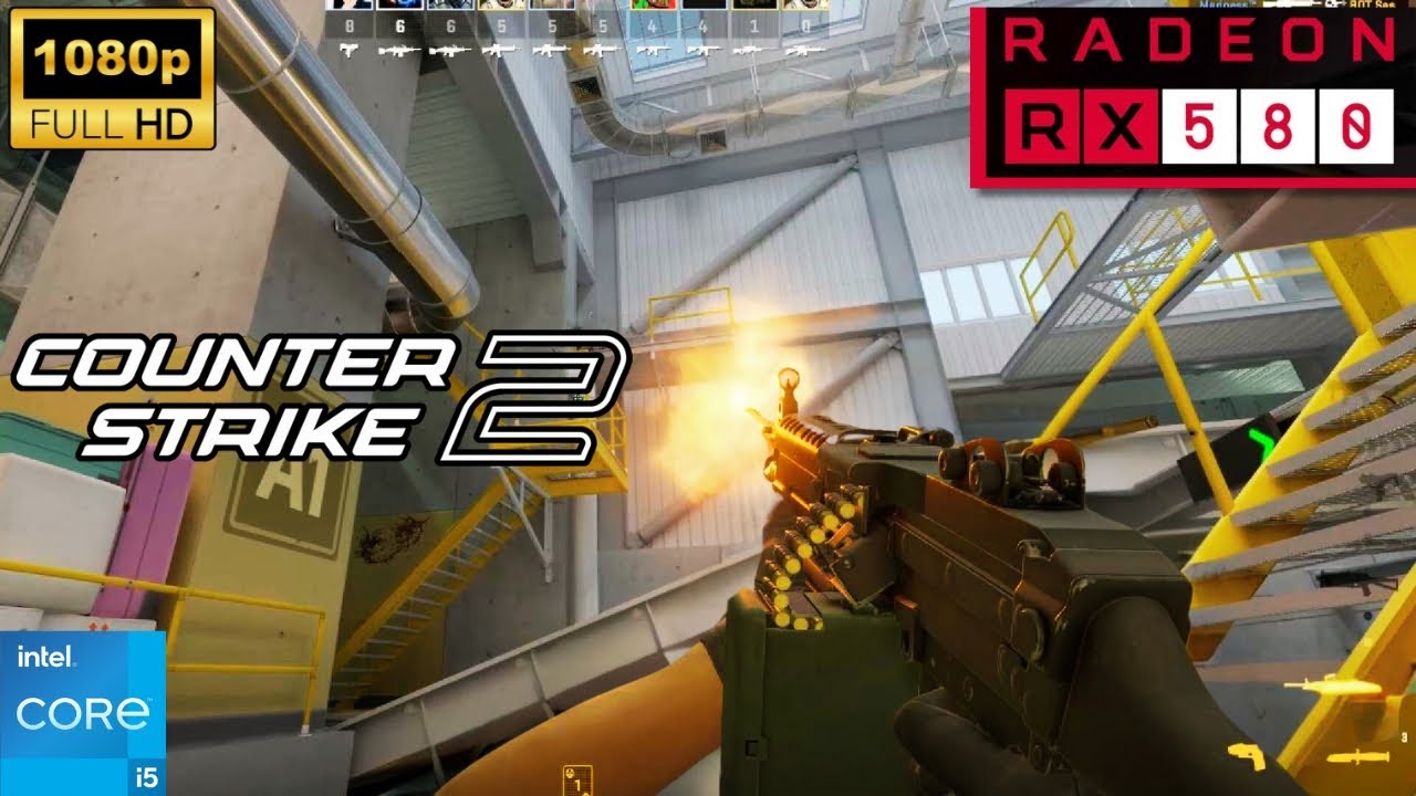 Counter Strike 2 : AMD RX 580 4GB + i3 10100F (1080p High Graphics ...