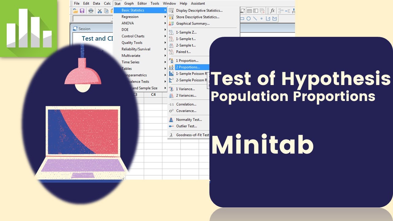 Test of hypothesis for Population Proportions in Minitab | 1 Proportion ...
