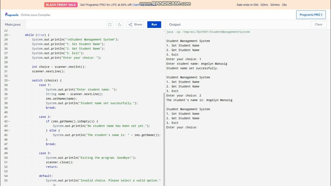 StudentManagementSystem Java - Angelyn - YouTube