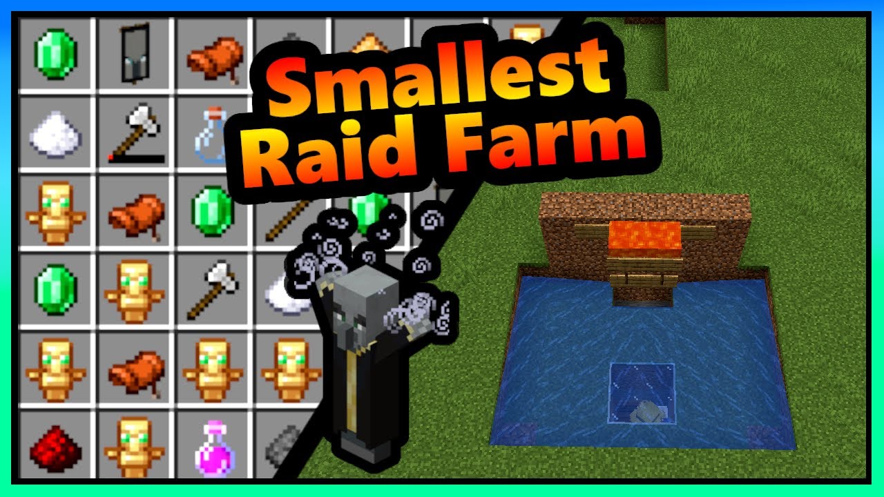 Smallest and Cheapest Raidfarm in Minecraft | Totem + Emerald Farm | 1. ...