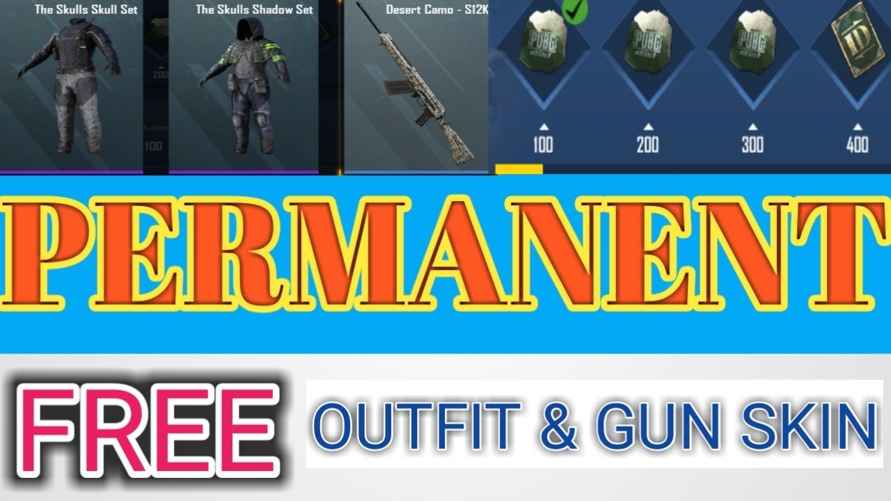 Pubg Mobile Free S12K Gun Skin | PERMANENT OUTFIT | PUBG - YouTube