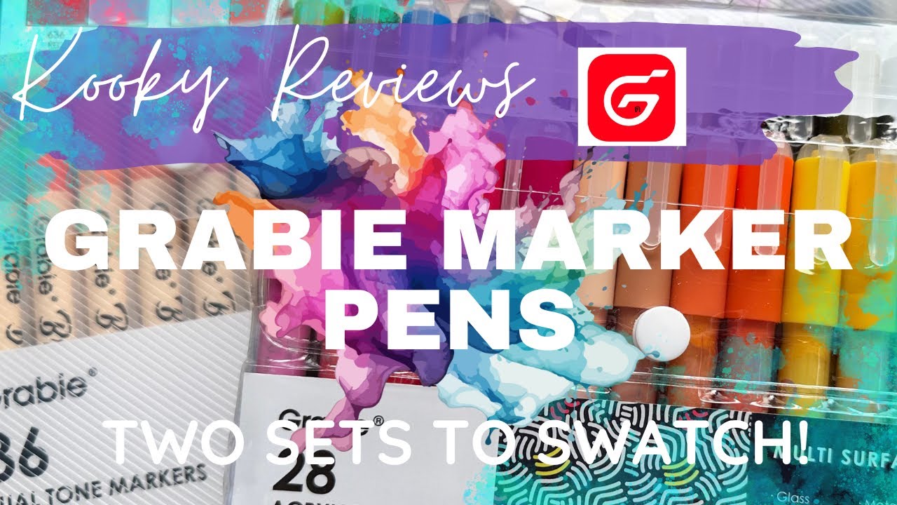 Kooky Reviews - GRABIE MARKER PEN SETS - two sets to swatch! - YouTube