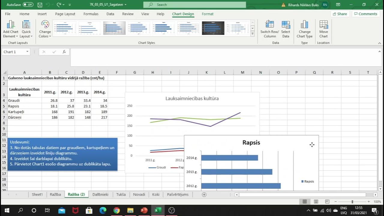7 klase diagrammu veidošana - YouTube