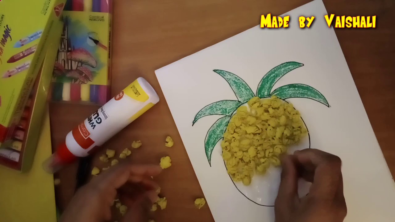 Crumpling Activity | Pineapple Crumpling Activity | Vaishali's Craft ...