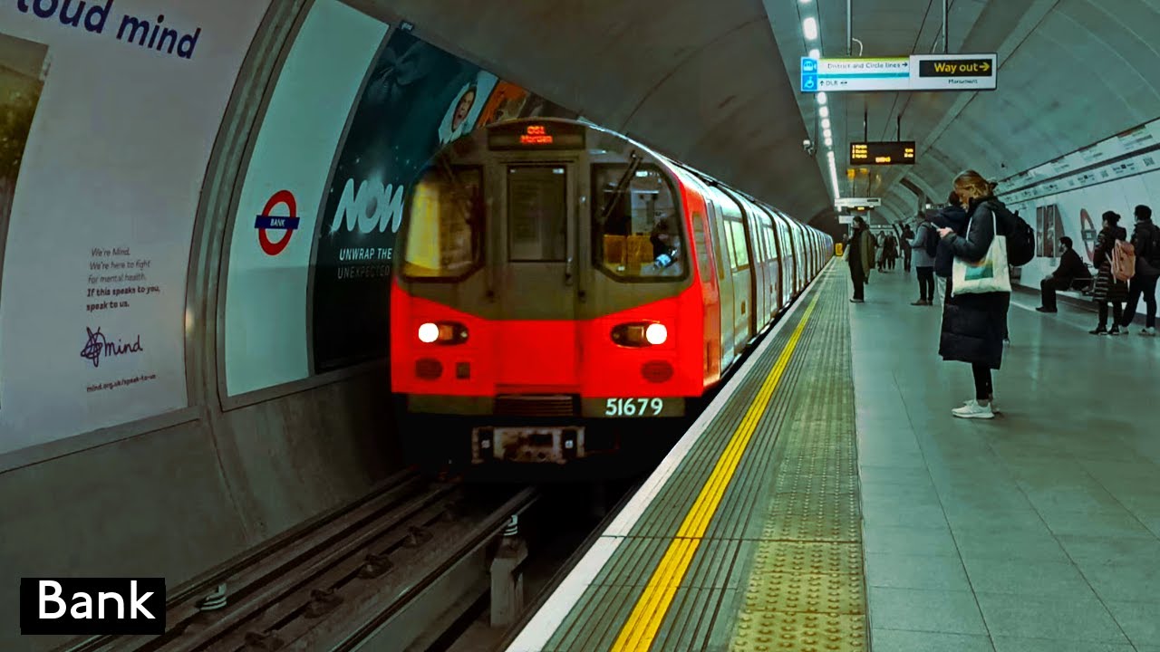Bank | Northern line : London Underground ( 1995 Tube Stock ) - YouTube