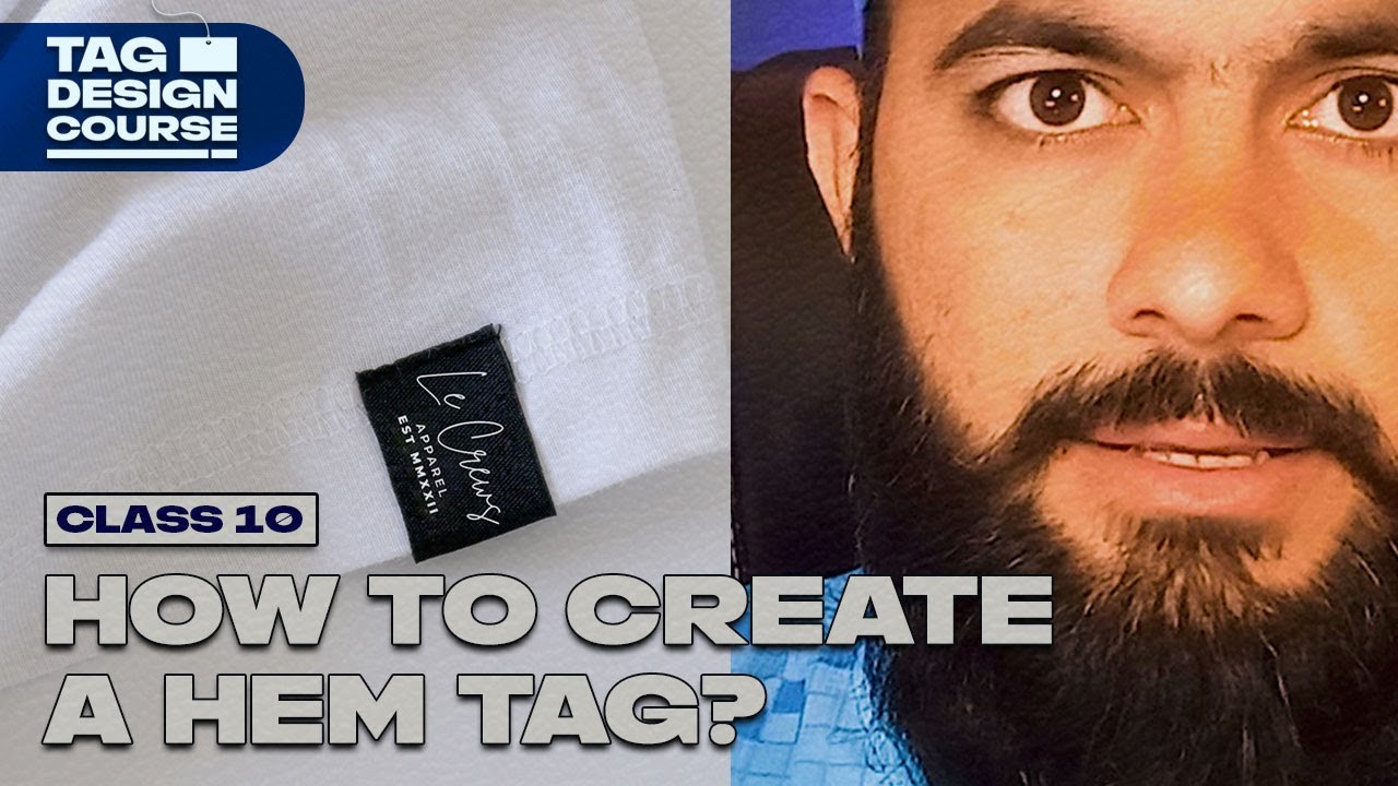 Clothing Tag Design Course | Class 10 | How to Make a Hem Tag | Gohar ...