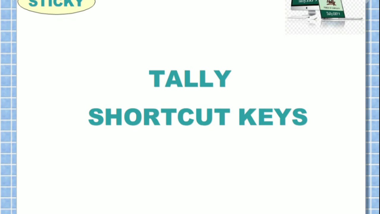 TALLY Shortcut Keys YouTube tally-shortcut-keys-youtube