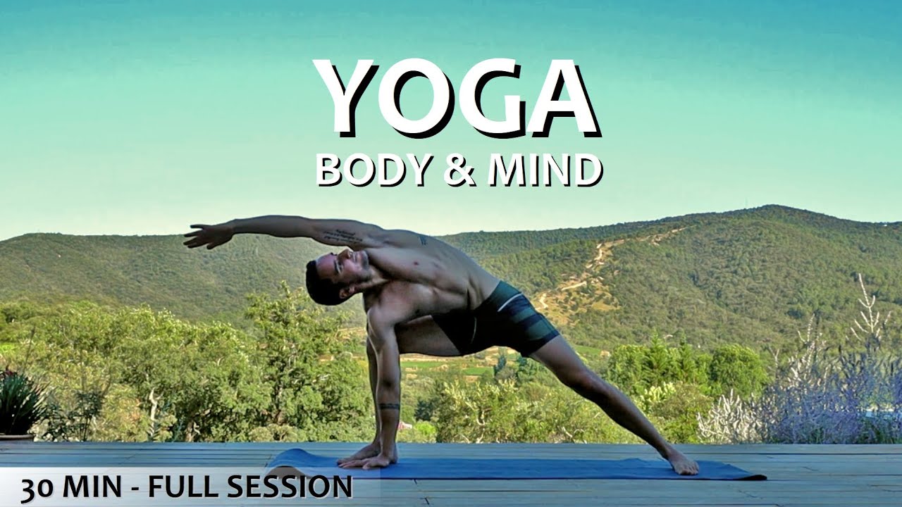30 min YOGA DEBUTANT - INTERMÉDIAIRE - Core & Balance - YouTube