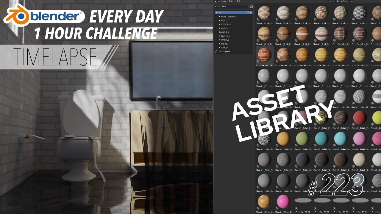 Making a mess with the Blender Asset Library - Blender Every Day #223 ...
