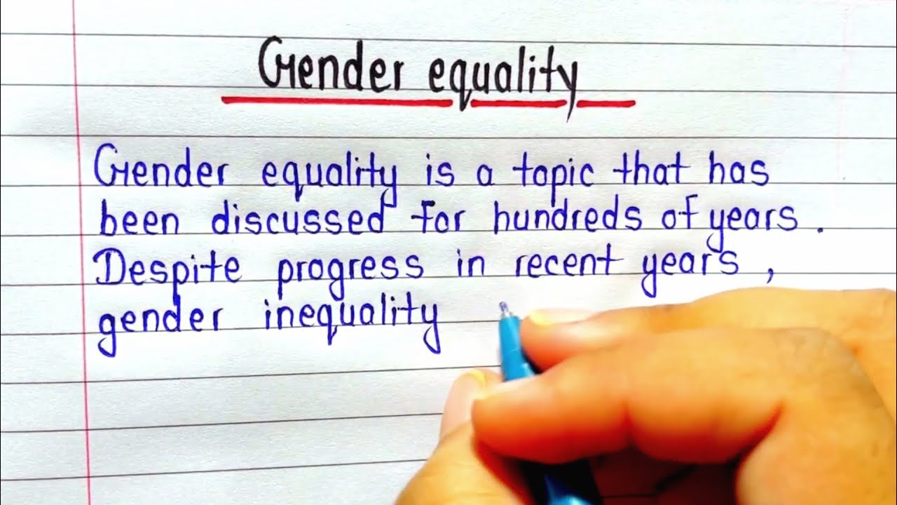 Essay on Gender Equality | Essay writing skills for kids | Basic ...