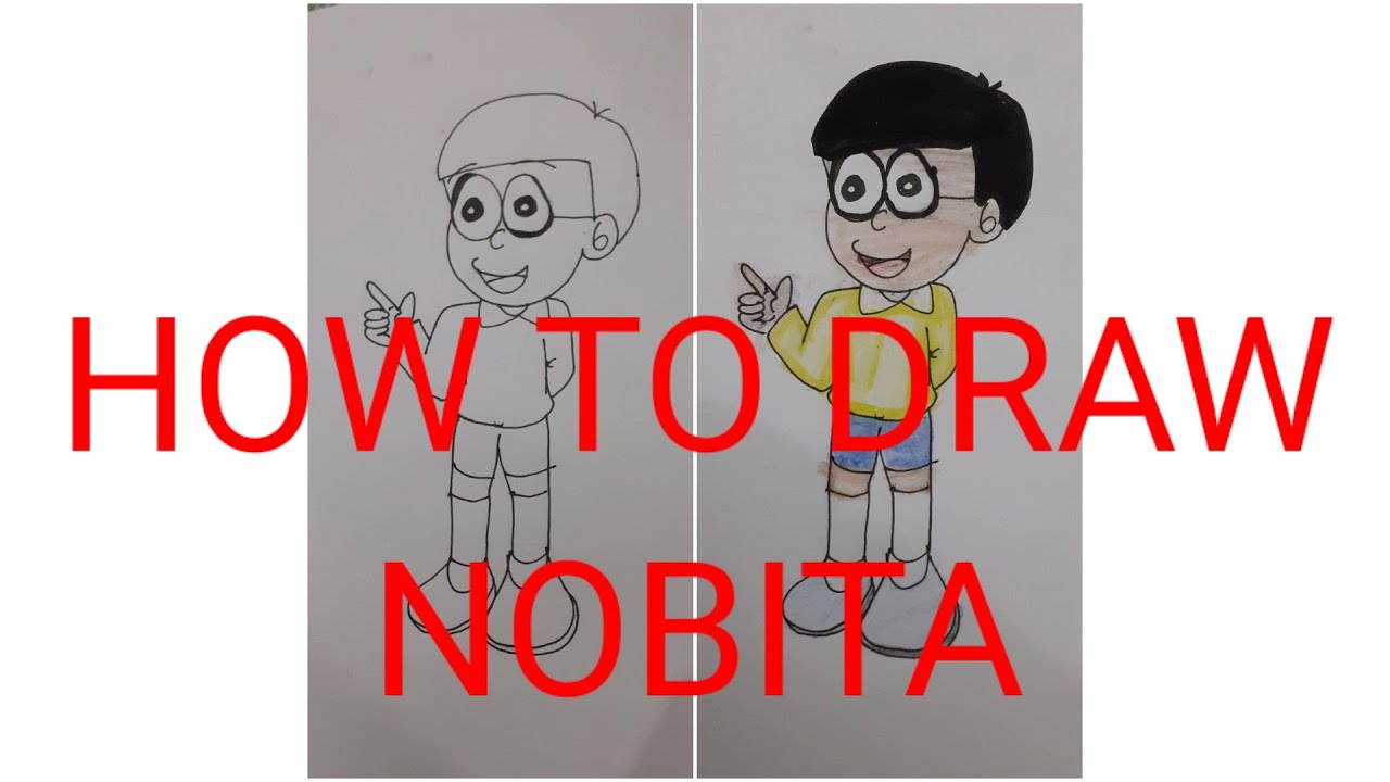 ANNA'S CARTOON DRAWING HOW TO DRAW NOBITA FROM DOREAMON - YouTube