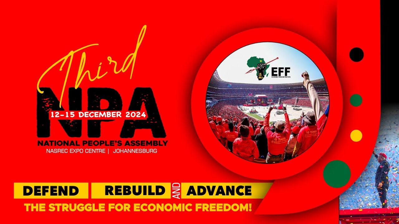 President, Julius Malema, addressing delegates at the EFF 3rd National ...