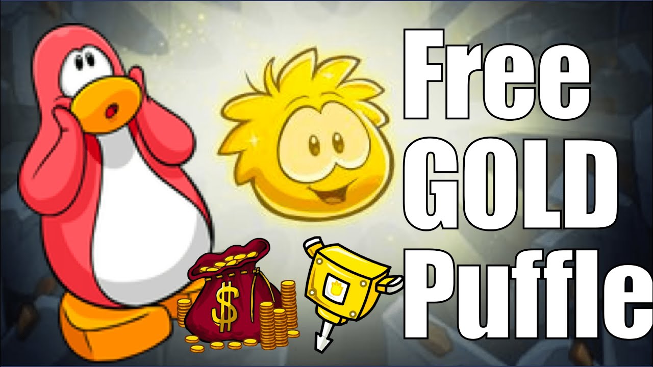 How to get free Gold Puffle. Free gold jackhammer | Club Penguin - YouTube