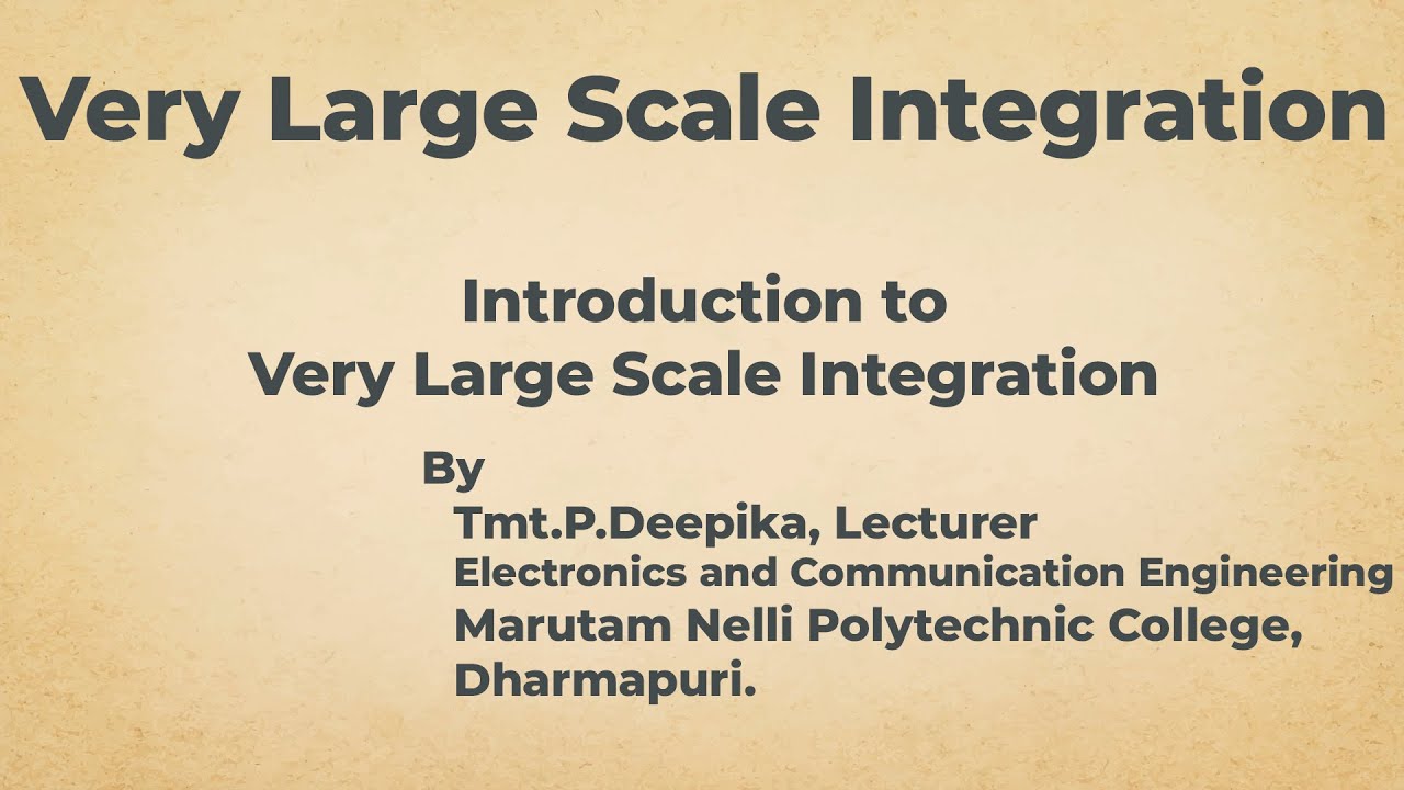 Introduction to Very Large Scale Integration | MOSFET | VLSI - YouTube