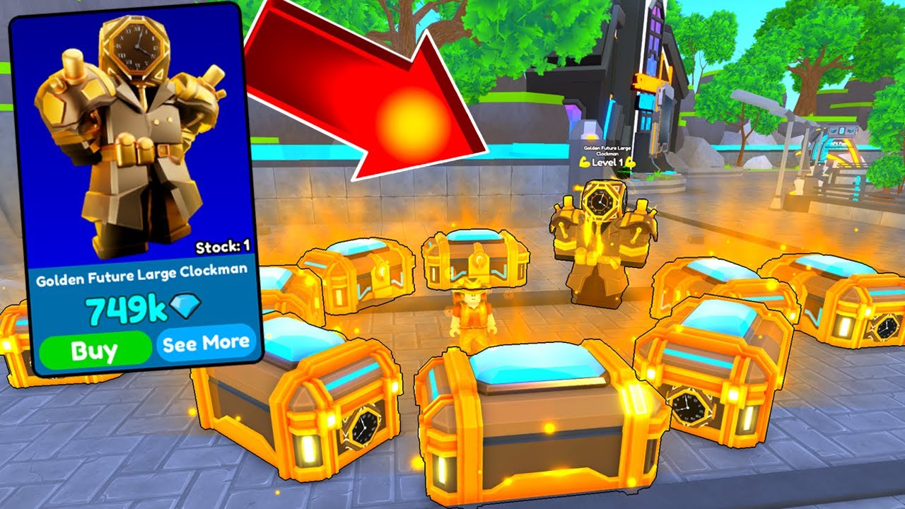 🤯I GOT NEW GODLY GOLDEN FUTURE LARGE CLOCKMAN!!😱 Toilet Tower Defense ...