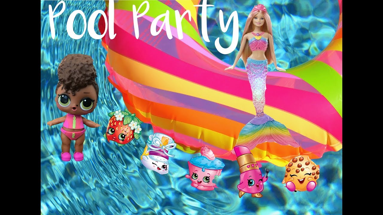 LOL Doll Rip Tide Pool Party w/ Mermaid Barbie, LOL Surprise Pets ...