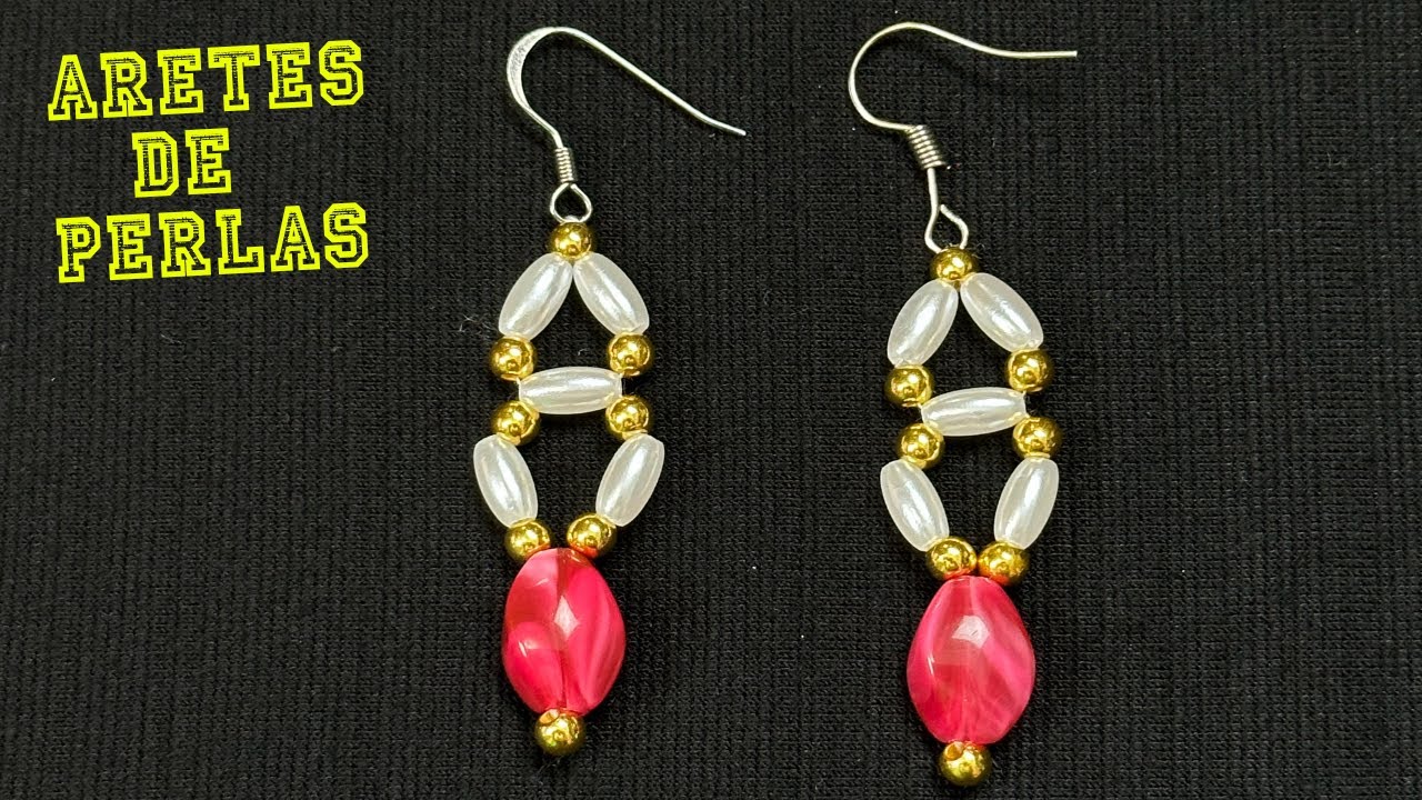 PASO A PASO PARA ARETES DE PERLAS - YouTube