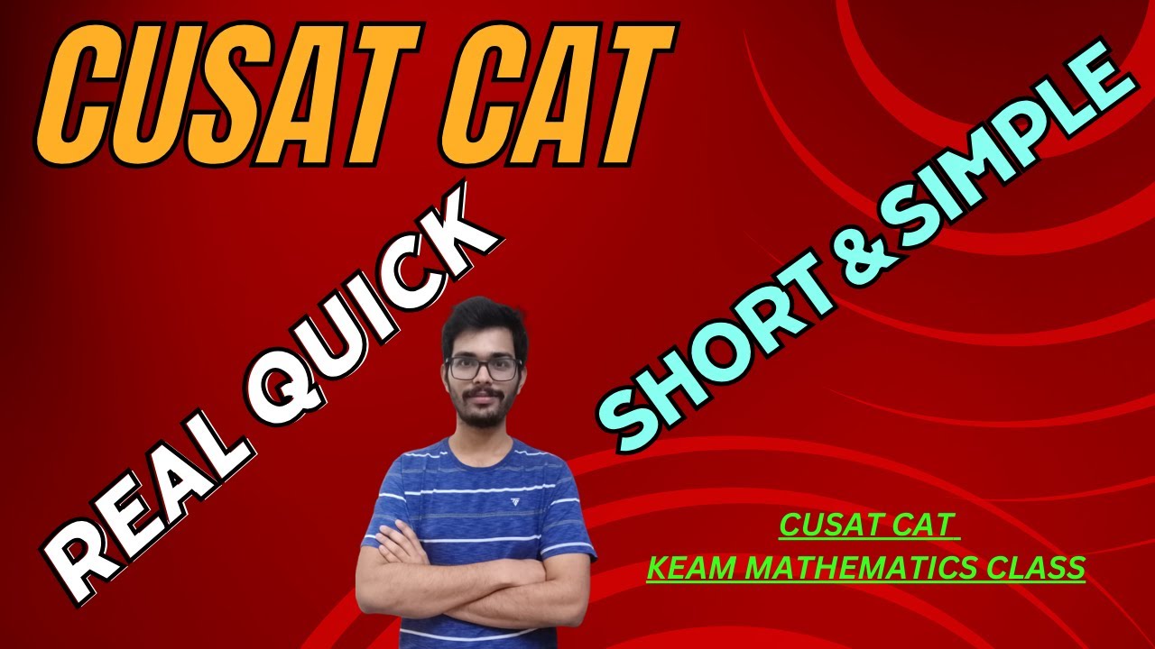 CUSAT CAT SHORTCUT MUST WATCH - YouTube
