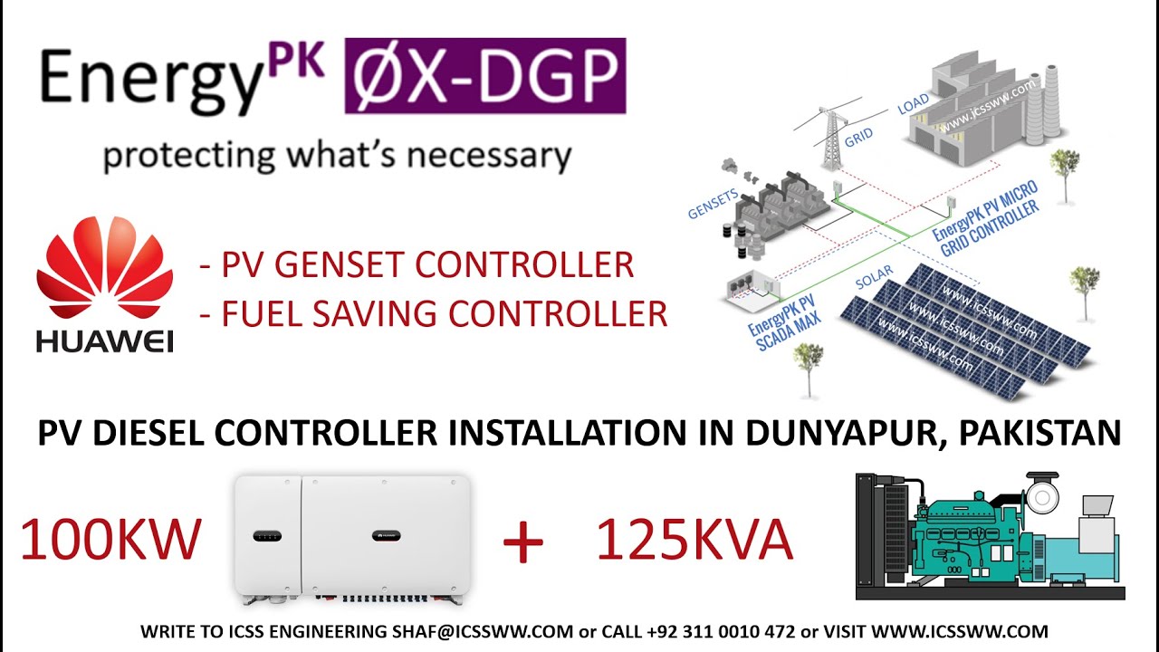 Huawei PV Genset Controller Dunyapur 100kW Huawei with 125 KVA ...