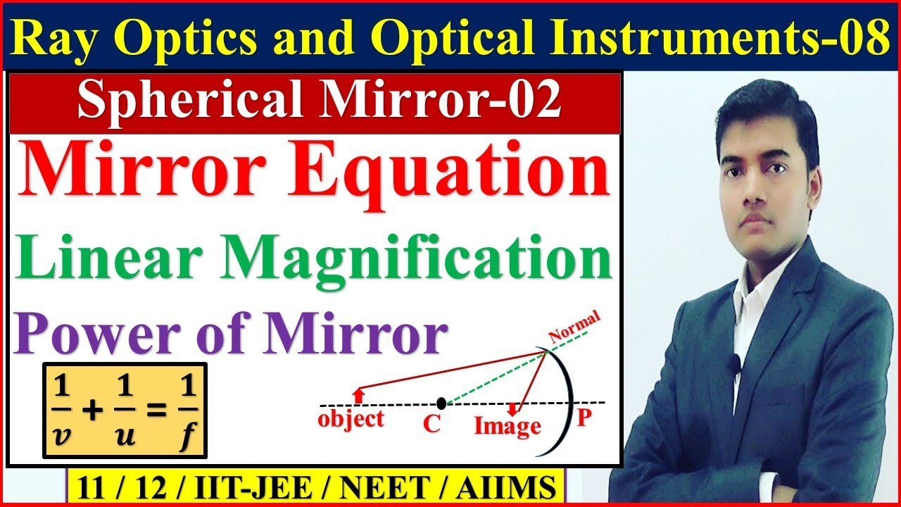 Class 12 Ray Optics and Optical Instruments 08 | Mirror Equation ...