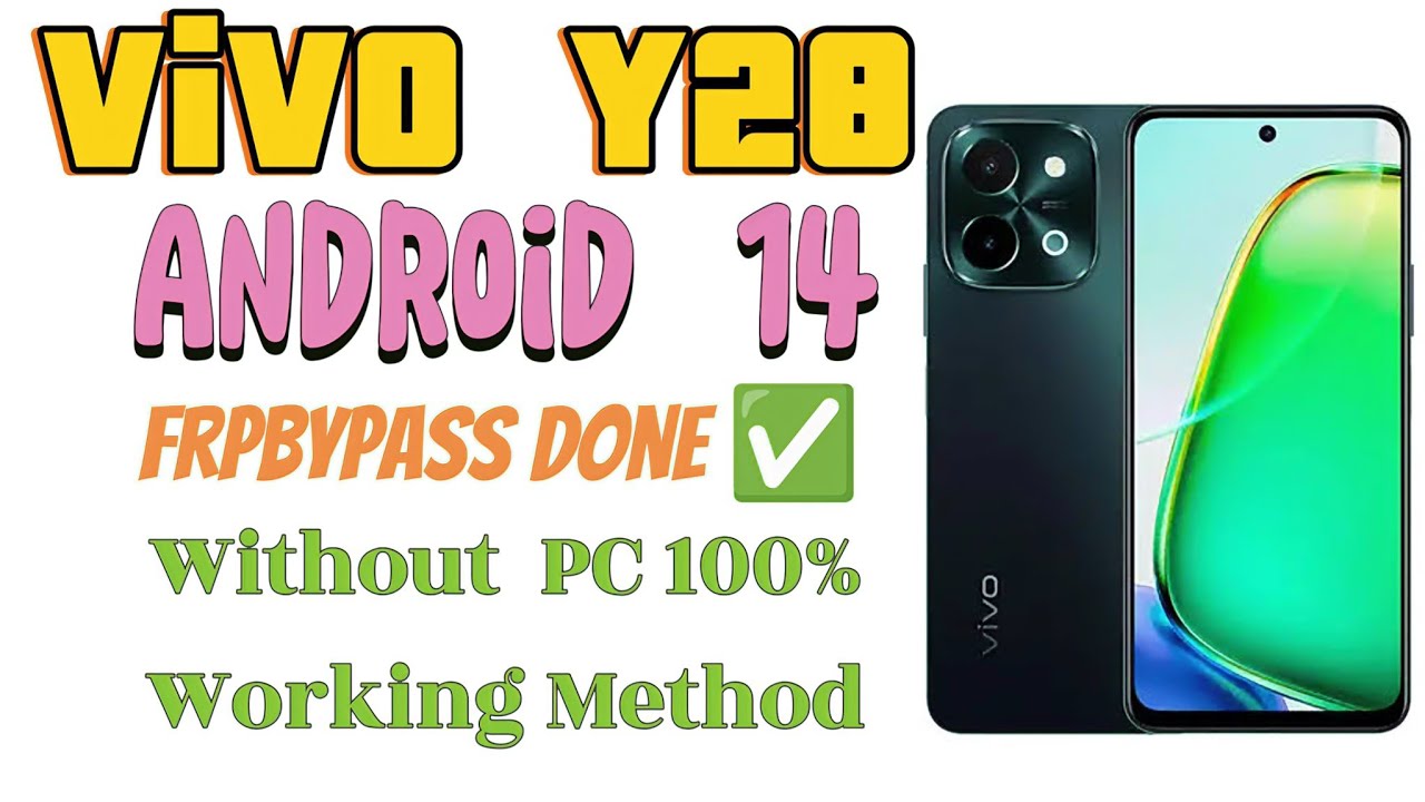 Vivo Y28 Frpbypass Done android 14 without Pc Quick and easy Method 💯% Working 👍 - YouTube
