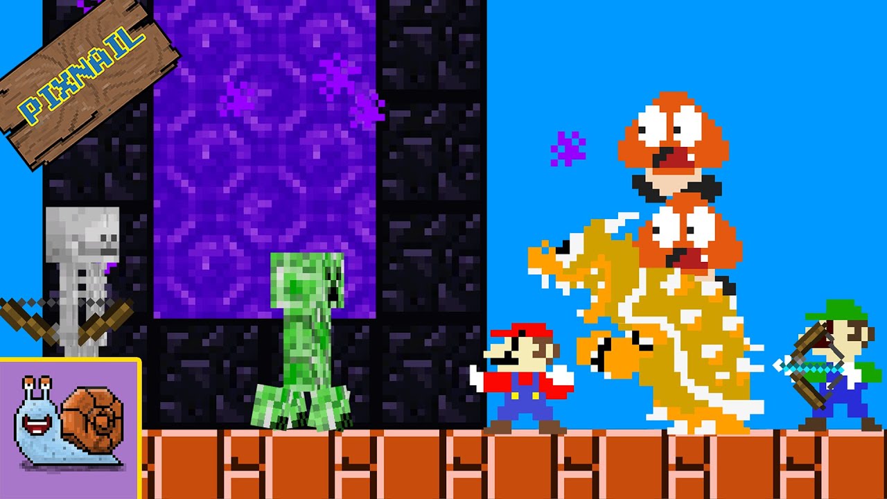 Pixnail: Super Mario vs Minercraf | Ep 00: Collision of Worlds: When ...