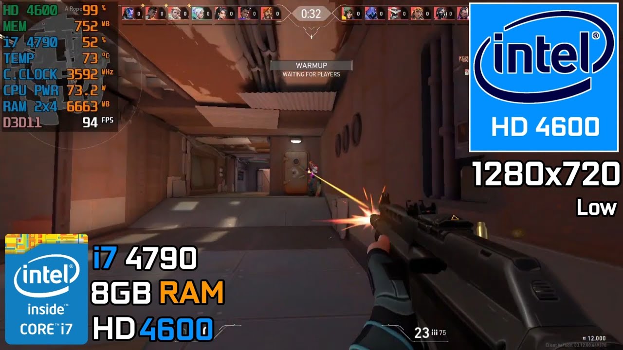 Valorant | Intel Core i7 4790 + Intel HD 4600 - YouTube