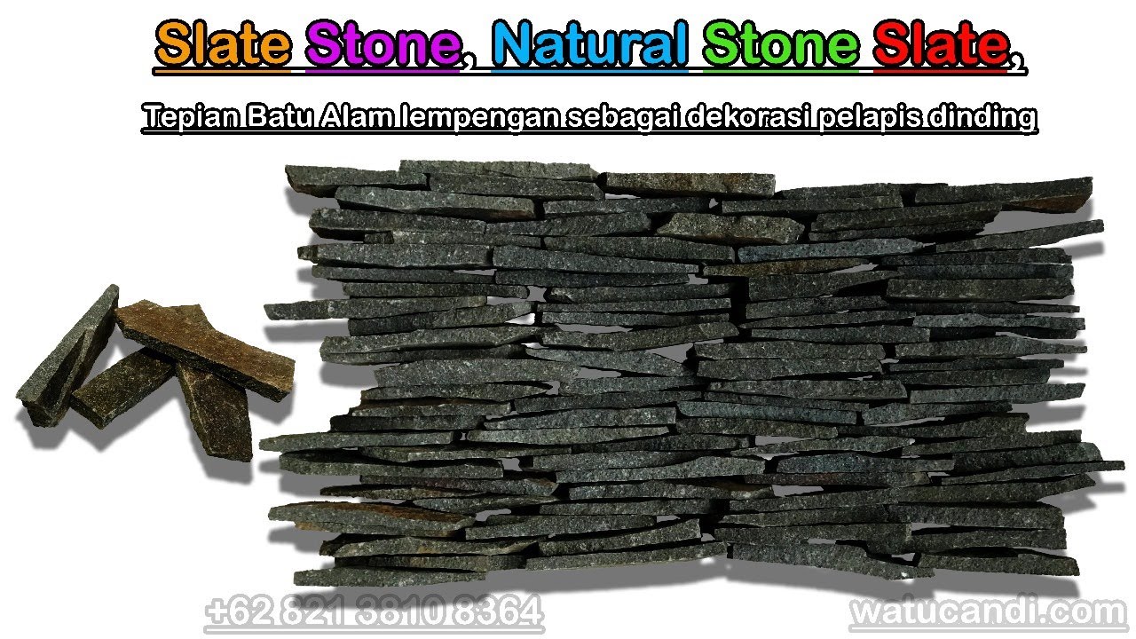 Tepian batu alam lempeng acak / templek sebagai dekorasi pelapis ...