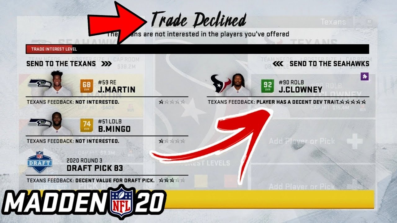 ATTEMPTING REAL LIFE NFL TRADES IN MADDEN 20 - YouTube