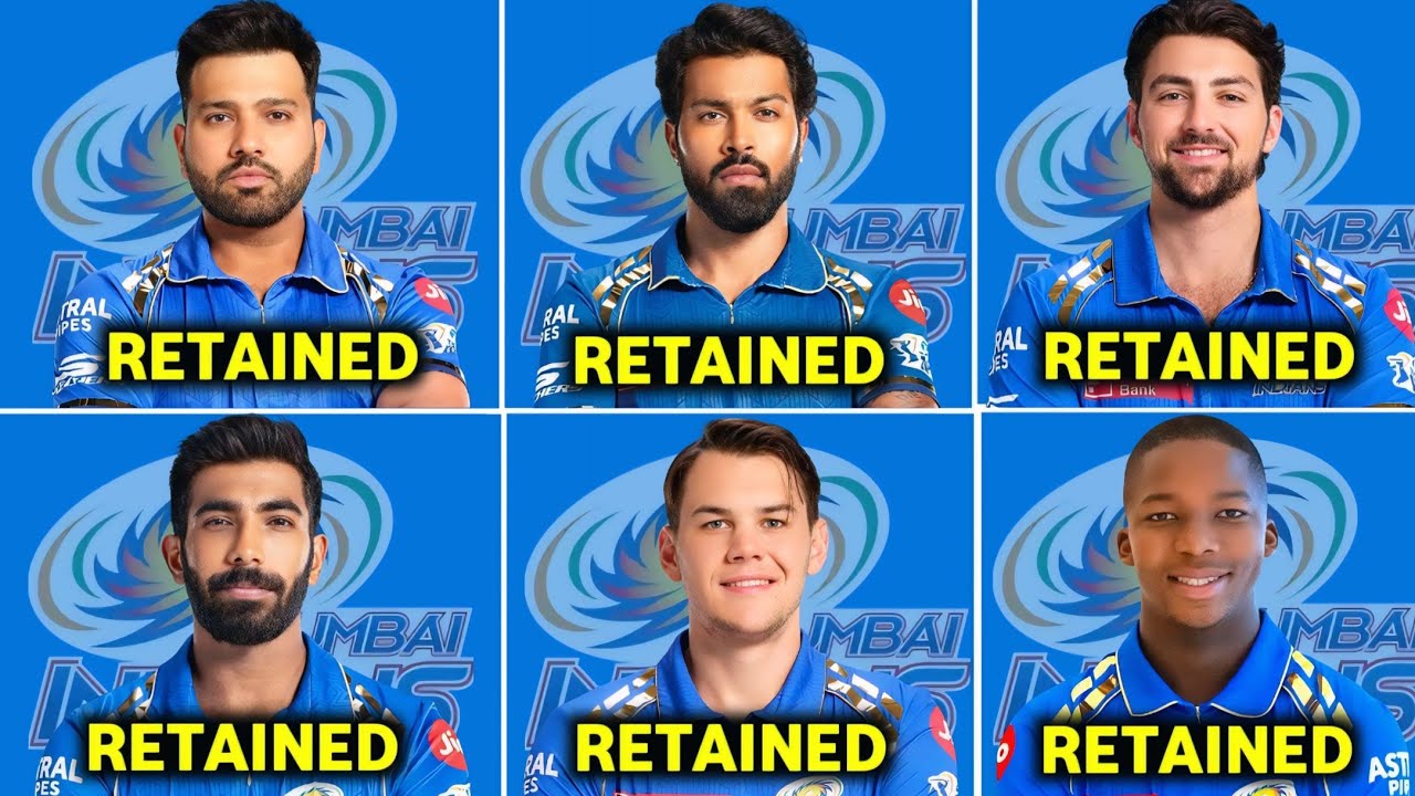 Mumbai Indians Retained Players List IPL 2025 | Mi "6" Retained Player ...