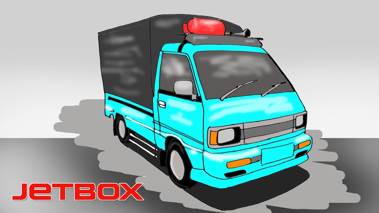 Menggambar dan Mewarnai Mobil Suzuki Carry Jet Box - Jasa Desain Dan ...