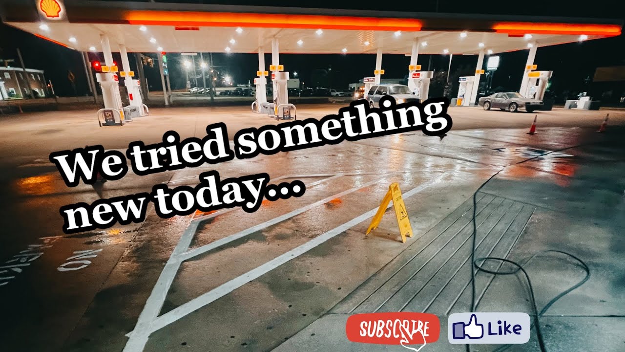 YUP ☝️ WE TRIED SOMETHING NEW PRESSUREWASHING THIS GAS STATION ⛽️ ...