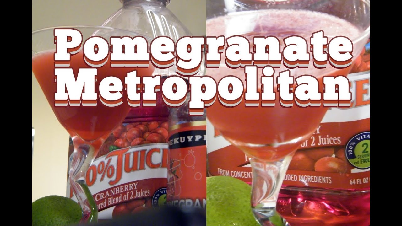 Pomegranate Metropolitan Cocktail Recipe - Pomegranate Drink Recipes ...