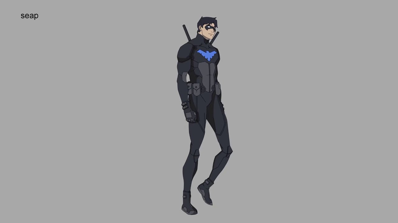 NIGHTWING - WALKCYCLE ( 2D ANIMATION ) - YouTube