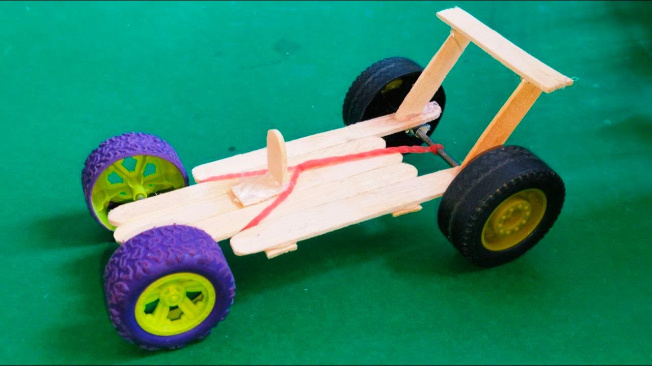 How to make racing car with icecream stick || Mini DIY craft#origami # ...