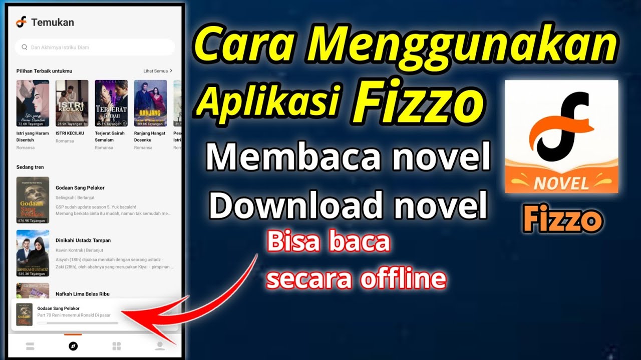 Tutorial cara menggunakan aplikasi Fizzo | Cara download novel di Fizzo ...
