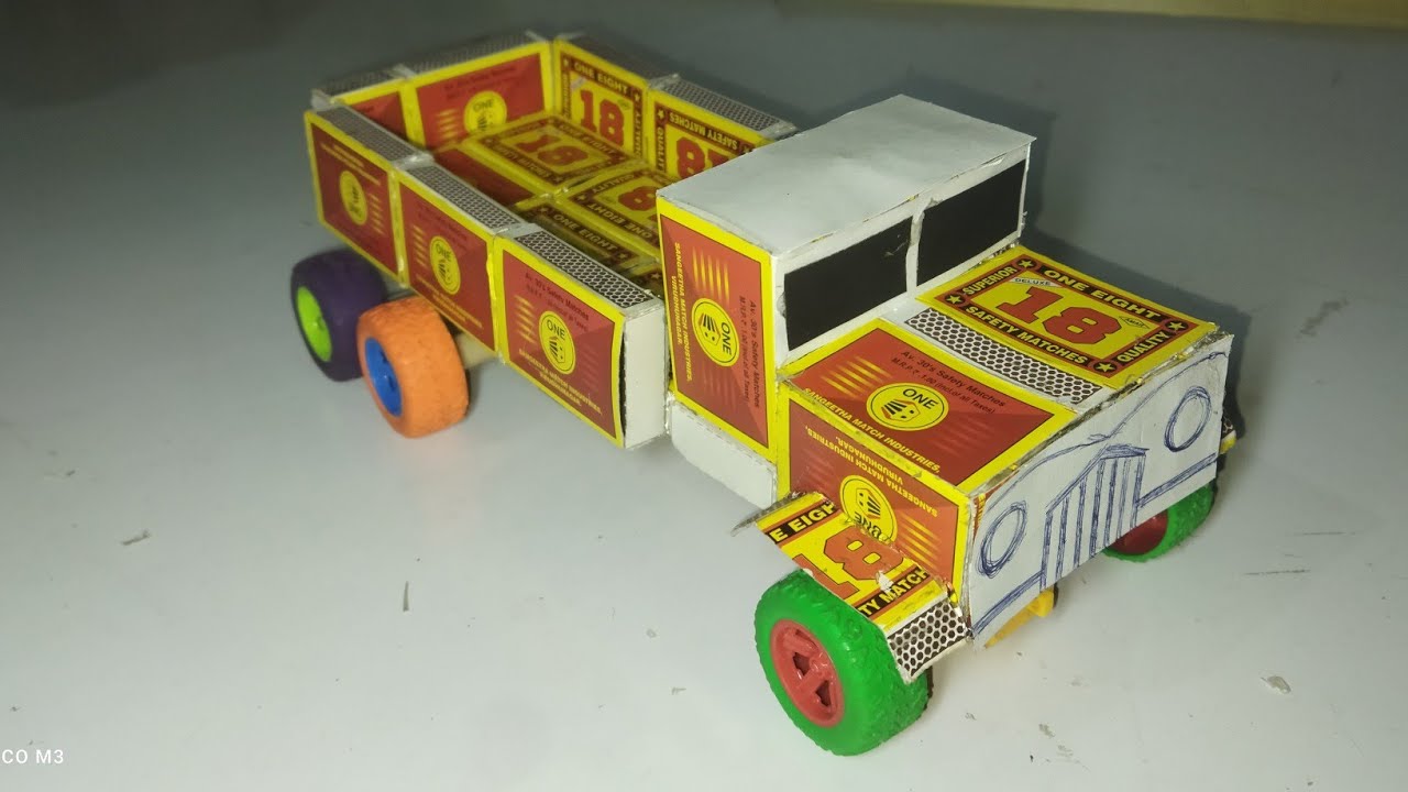 How to make Matchbox lorry Truck at home - easy diy DC Motor truck ...