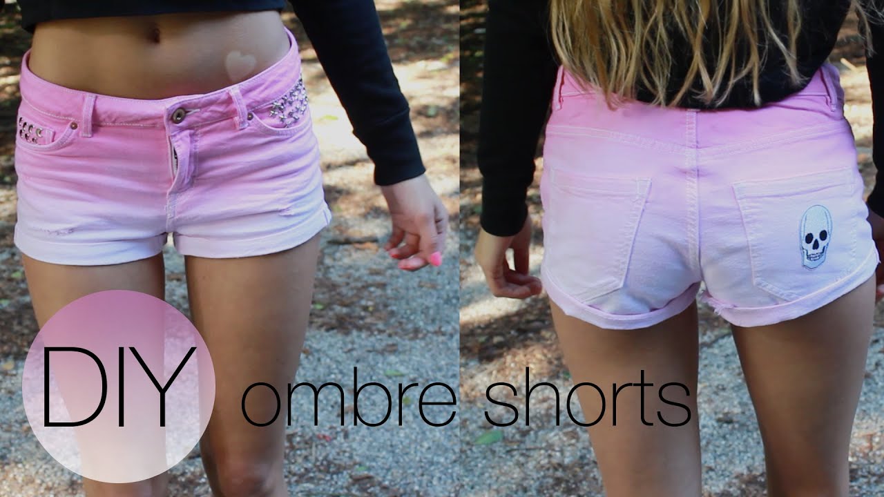 DIY: Ombre shorts - YouTube