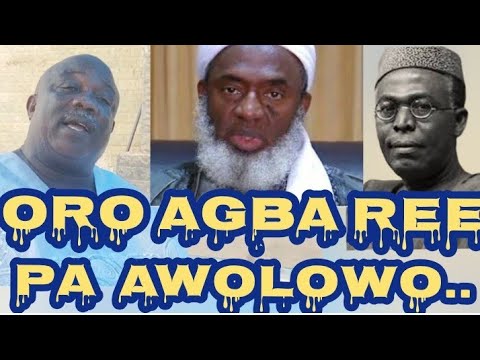ORO AGBA BI O SE LAARO ASE LALE. AWOLOWO WI FUN..... PROPHET MARCUS ...