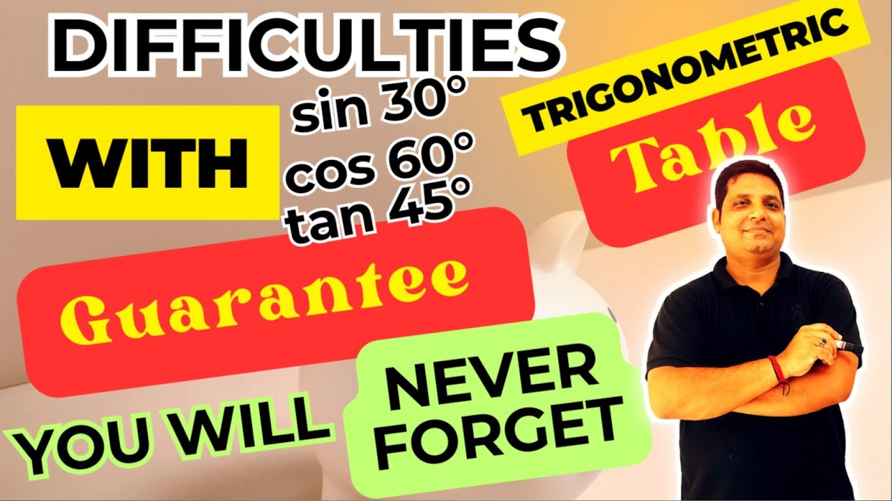 Trigonometric Table | Six Functions | sin cos tan cot sec cosec | Trig ...