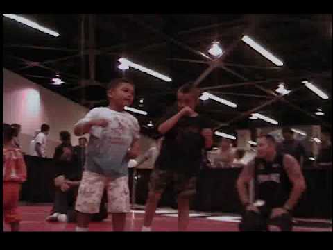Ruffo brothers train kids from the crowd at the OC Auto Show this is ...