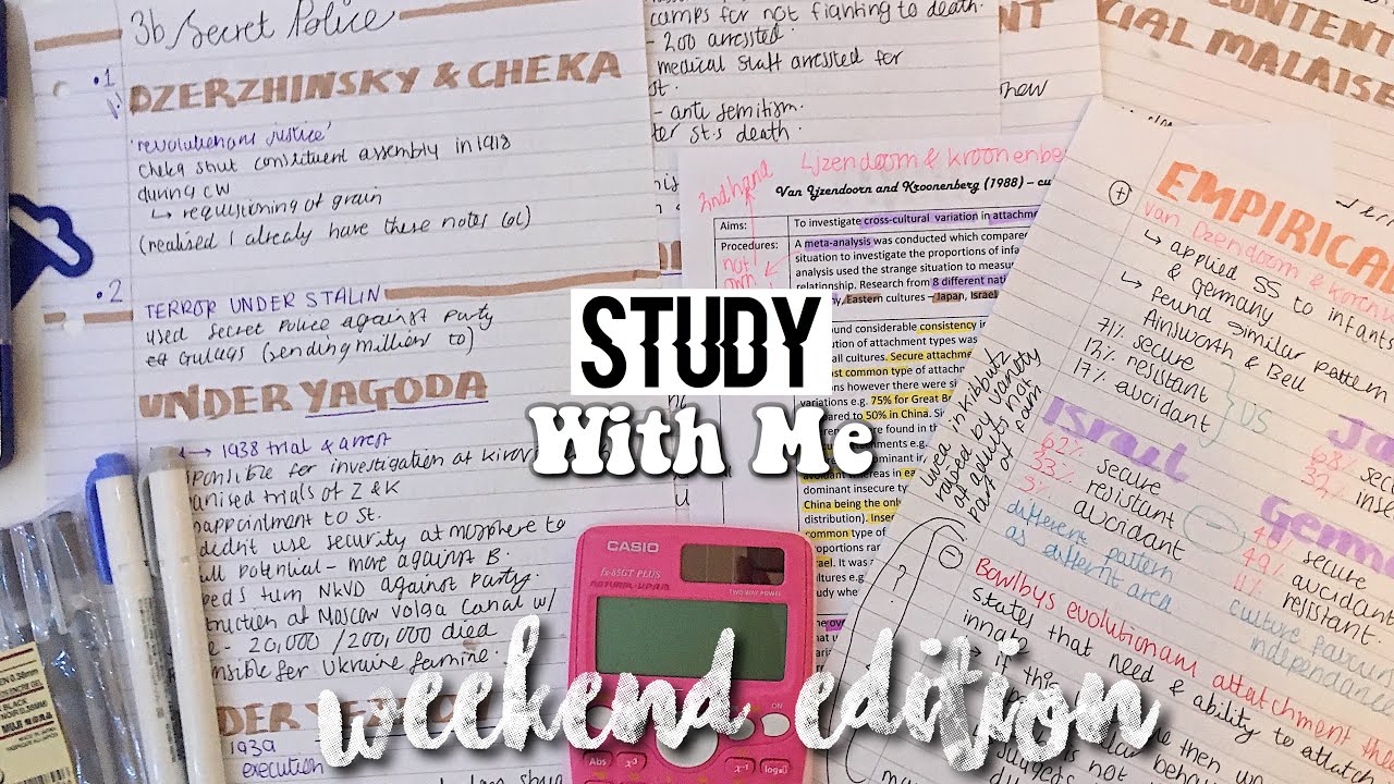 STUDY WITH ME! (weekend edition #4) - YouTube