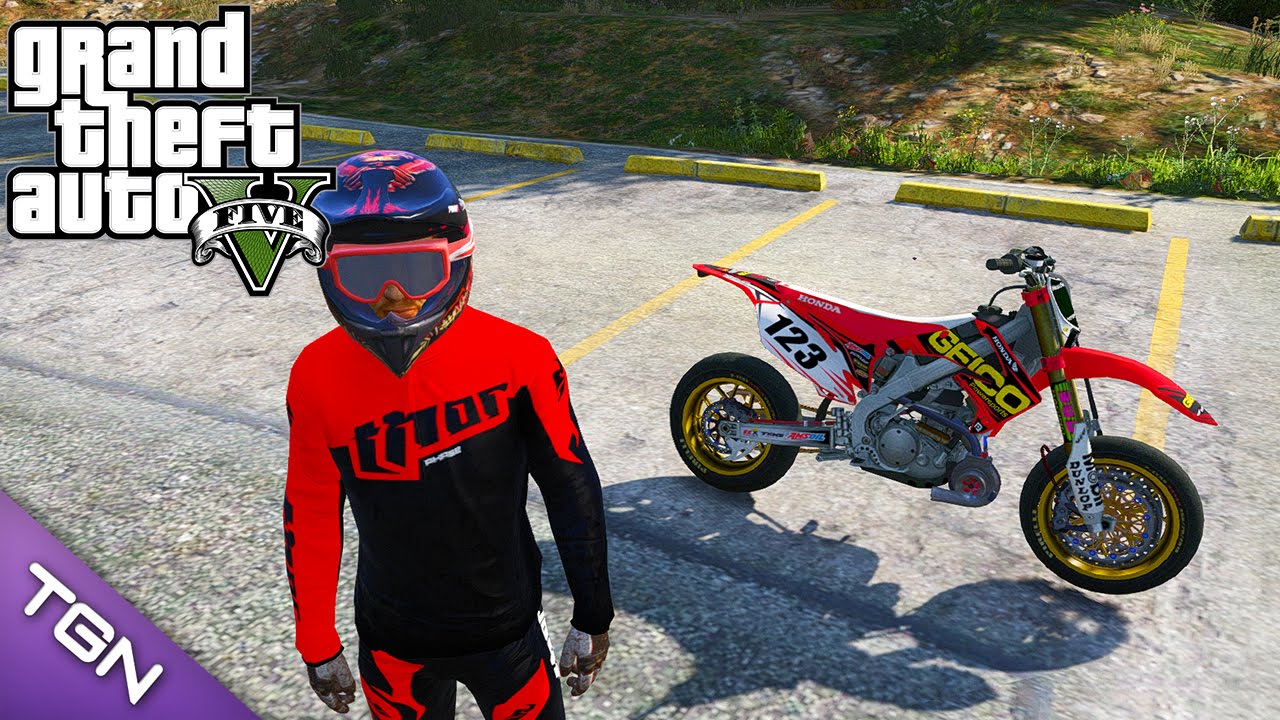 GTA V - Honda CRF450 TM GEICO [Livery] by HyproZe (Download) - YouTube