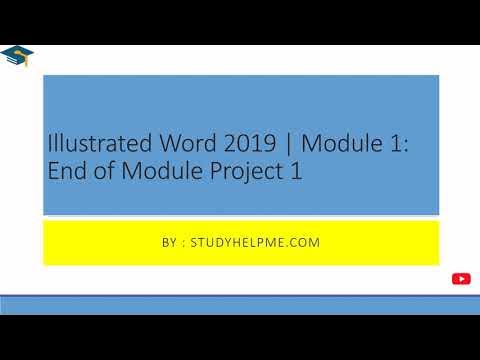 Illustrated Word 2019 | Module 1: End of Module Project 1 BY : Carter - YouTube