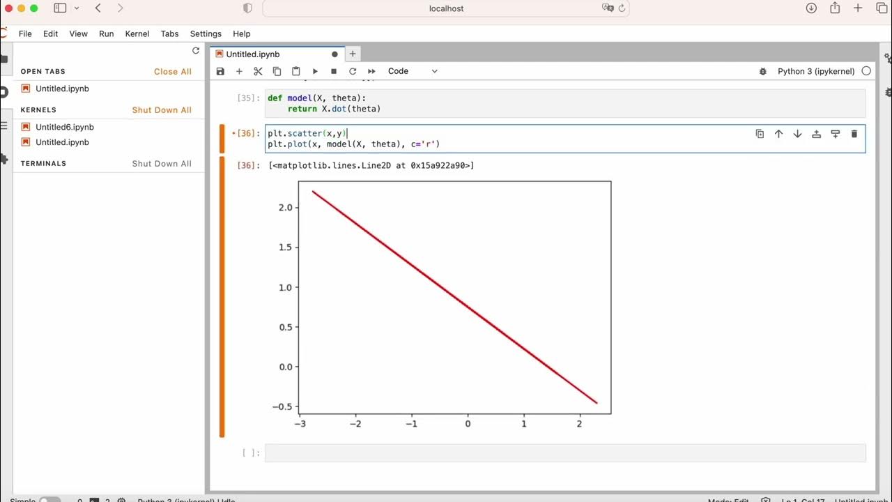 Machine Learning | Régression linéaire avec JupyterLab - YouTube