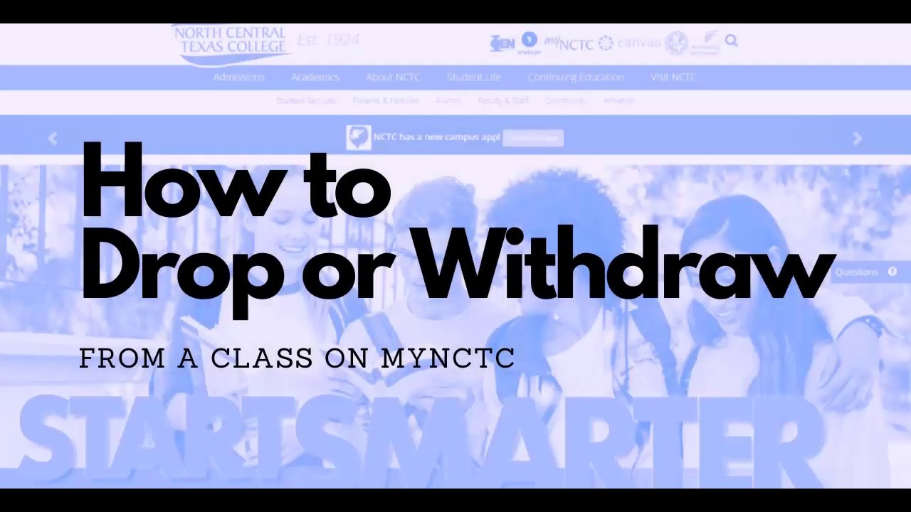How to Drop or Withdraw from a Class - YouTube